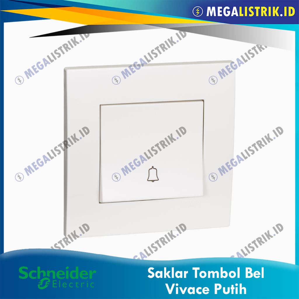 Jual SCHNEIDER SAKLAR TOMBOL BEL VIVACE PUTIH KB31BPB / SAKELAR BELL ...