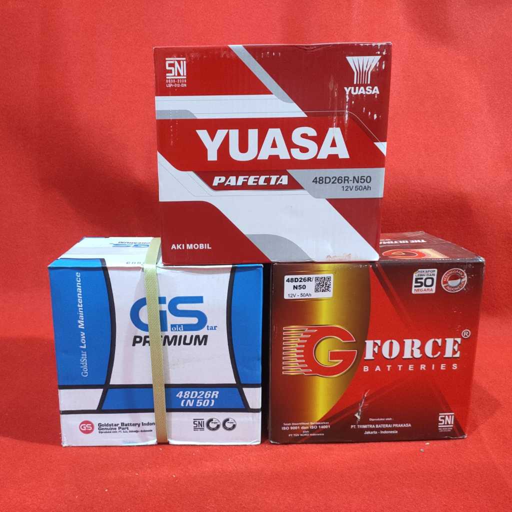 Jual AKI ACCU GS / YUASA / GEFORCE N50 | Shopee Indonesia