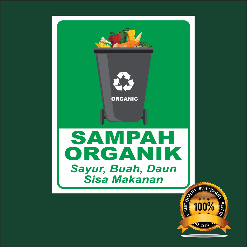 Jual stiker sampah Organik - non organik- SAMPAH B3 - sampah residu ...