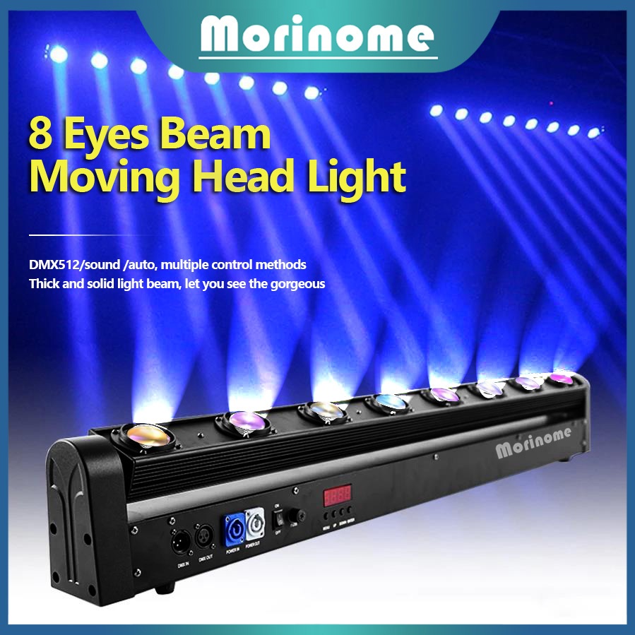 Jual Moving Head Rotation 8LED Light moving beam bar 8*10W bisa Audio ...