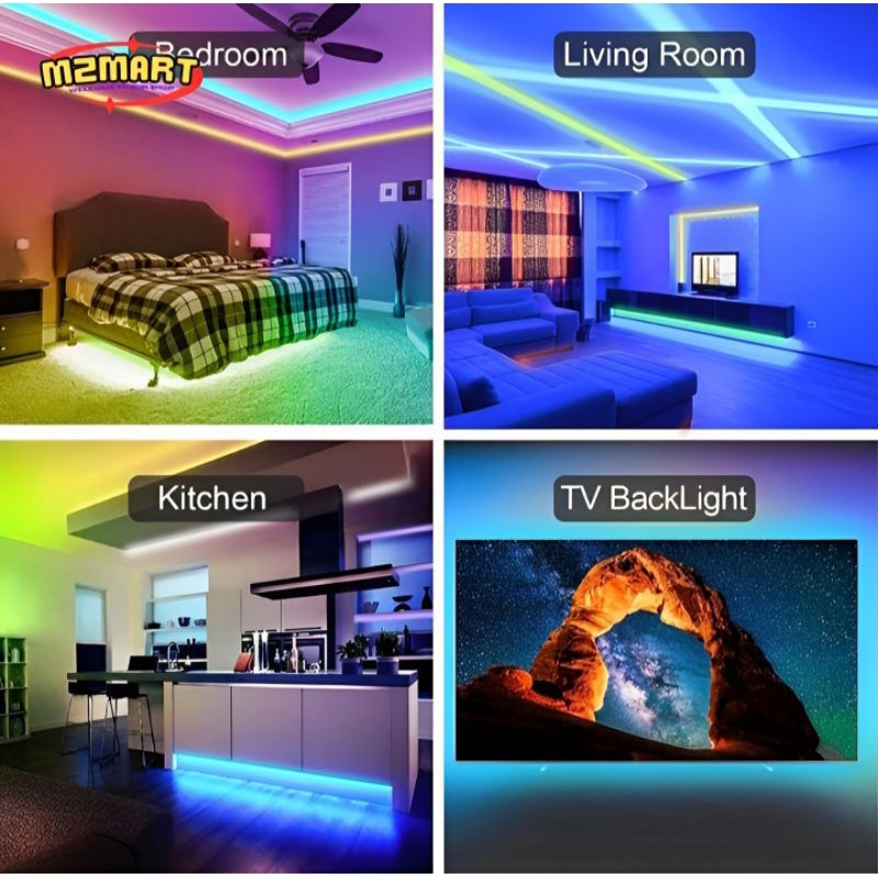 Jual Lampu LED Strip Gaming Kamar Tidur Aesthetic Lamp Lighting Hias ...