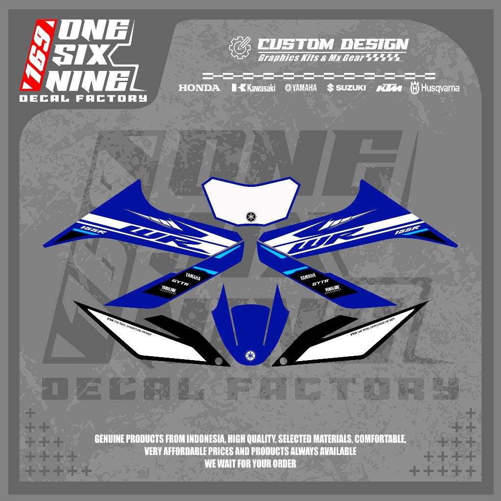 Jual Stiping Wr 155 Design Original Yamaha Free Custom Design | Shopee ...