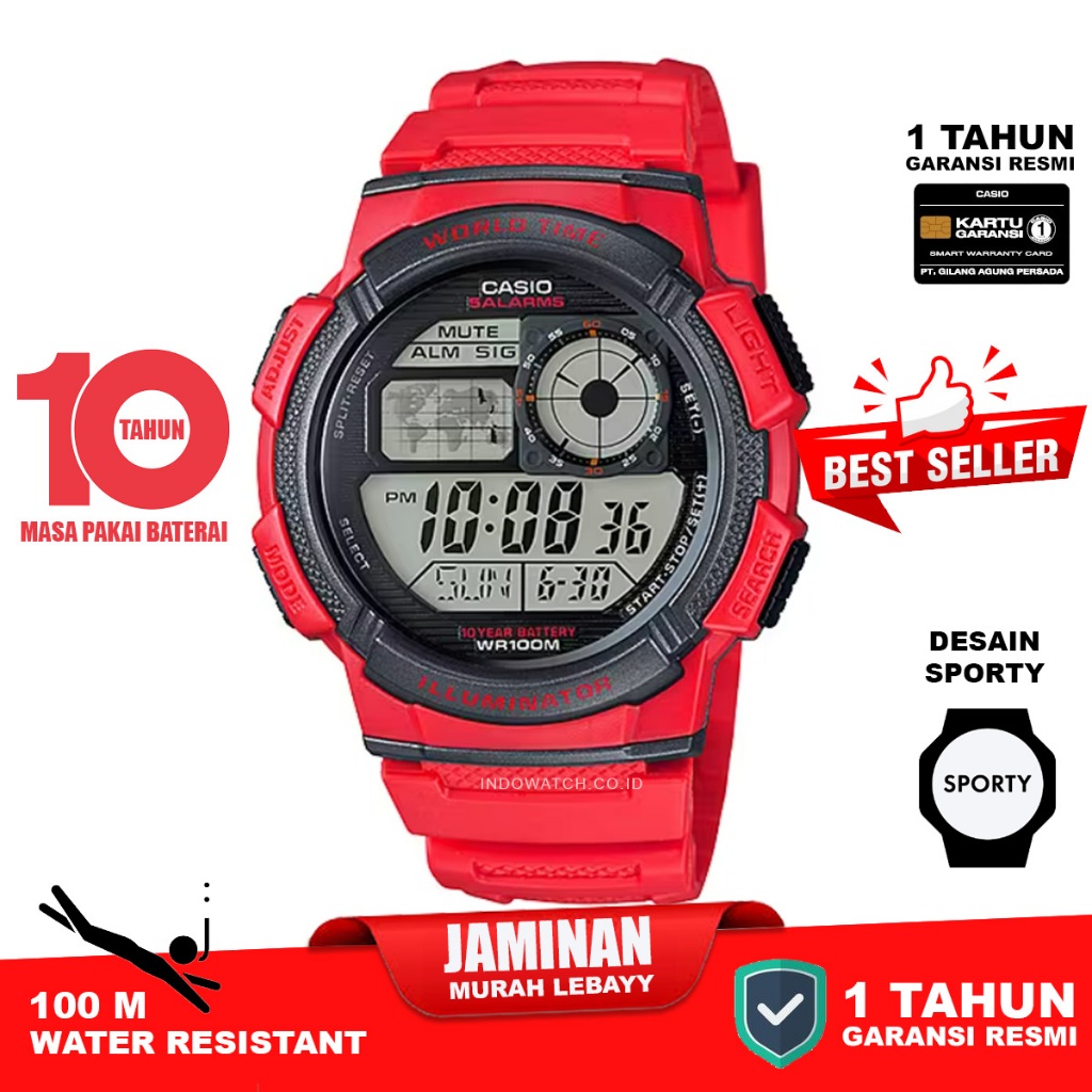 Jual Casio Standard AE-1000W-4AV ae1000 ae 1000 original garansi resmi | Shopee Indonesia