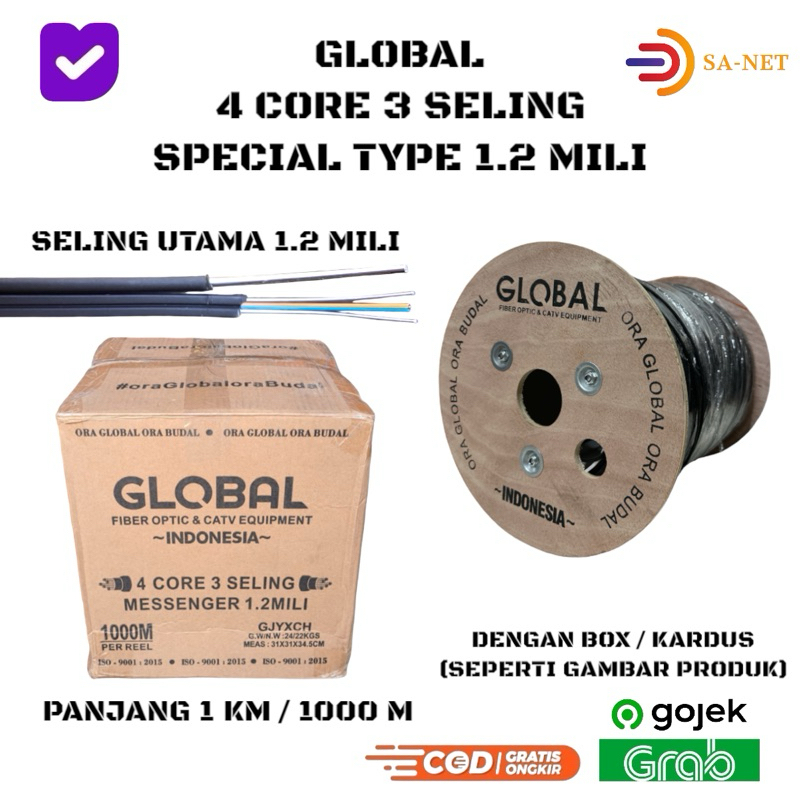 Jual GLOBAL 4 CORE 3 SELING 1KM / 1000M SPECIAL TYPE 1.2 MILI ...