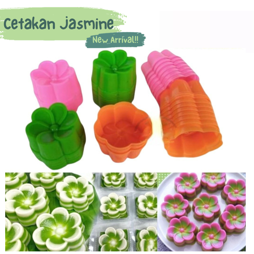 Jual Cetakan Agar Jelly Kue Puding Bentuk Bunga Jasmine 1Lusin - Random ...