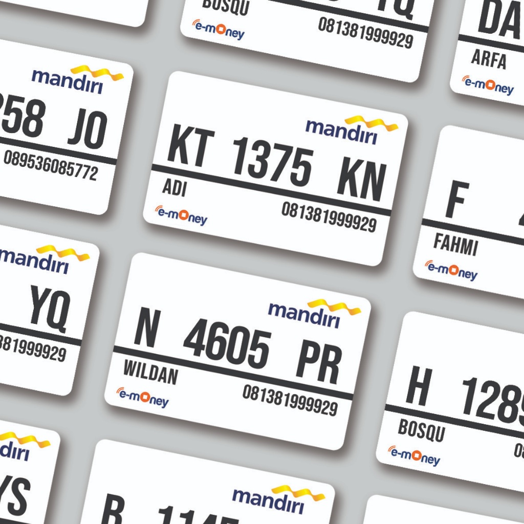 Jual Kartu Toll Custom Plat Nomor Emoney Flazz Gen2 Brizzi Tapcash ...
