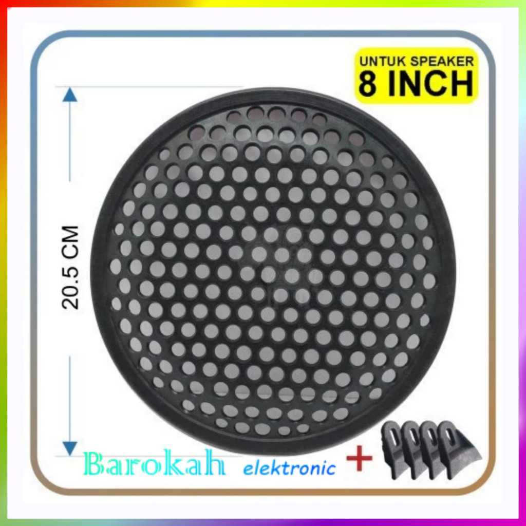 Jual Grill Speaker 8 inch plastik bulat plus catok Ram Penutup Spiker ...