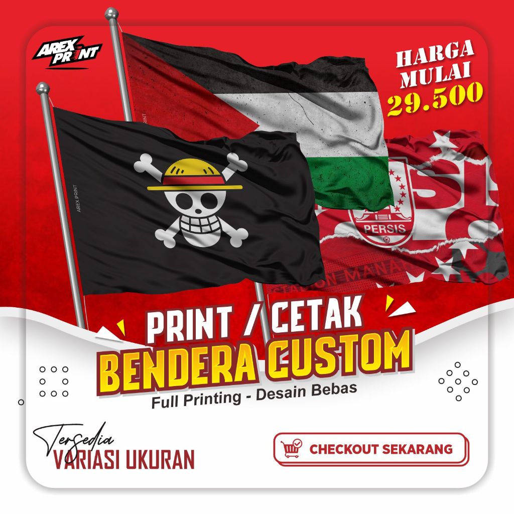 Jual PRINT / CETAK BENDERA CUSTOM FULL PRINTING MURAH | Shopee Indonesia