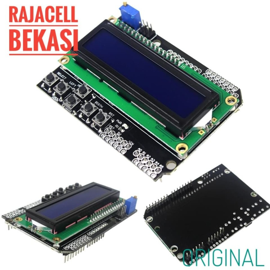 Jual LCD Keypad Shield Arduino Uno Mega 1602 Blue Kualitas No.1 | Shopee Indonesia