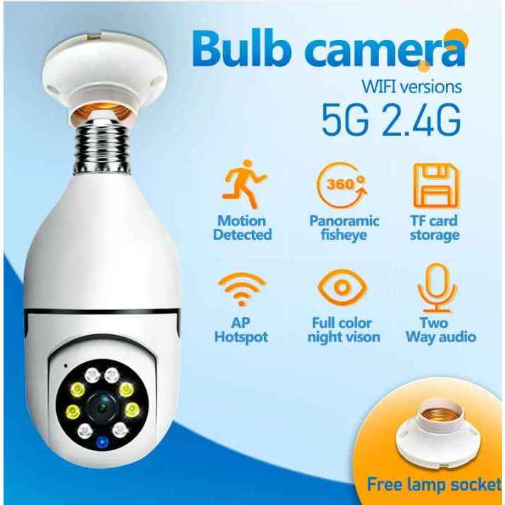 Jual Kamera CCTV Wifi Bohlam Lampu Mini Camera CCTV 360 (Q16S) | Shopee ...