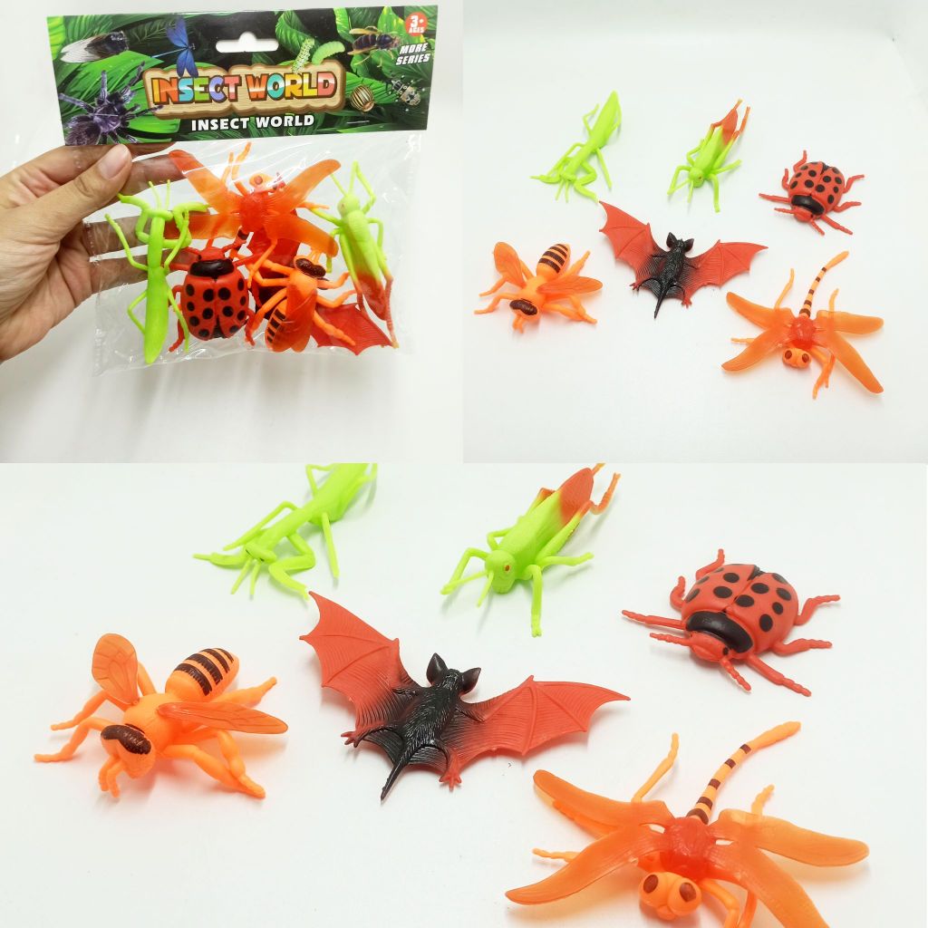 Jual INSECT WORLD Mainan Anak Serangga Warna Warni Ada Isi 6 Dan 8pcs ...