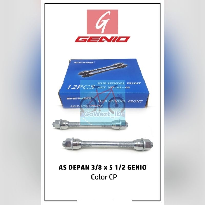 Jual As Roda Ban Depan Front Hub Spindle Genio Chrome Hitam Sepeda Anak ...