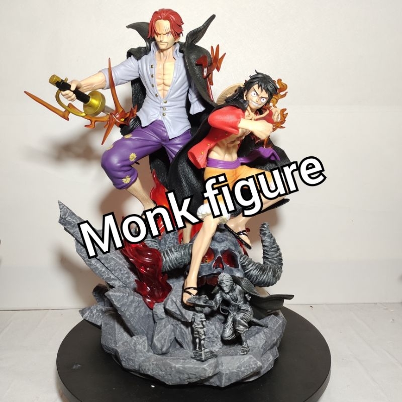Jual Statue One Piece Monkey D Luffy x Akagami Shank Wano Ambition ...