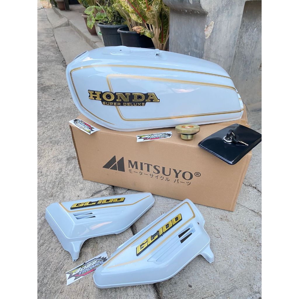 Jual tangki tengki gl 100 gl100 pres pabrik warna putih set bok aki gl ...