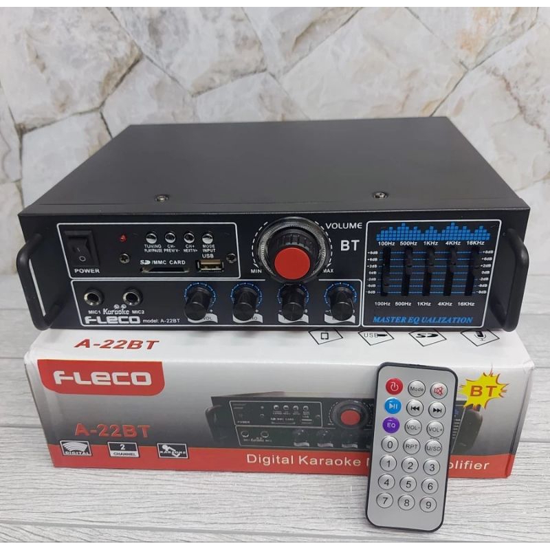 Jual Amplifier fleco A 22 BT amplifier karaoke | Shopee Indonesia