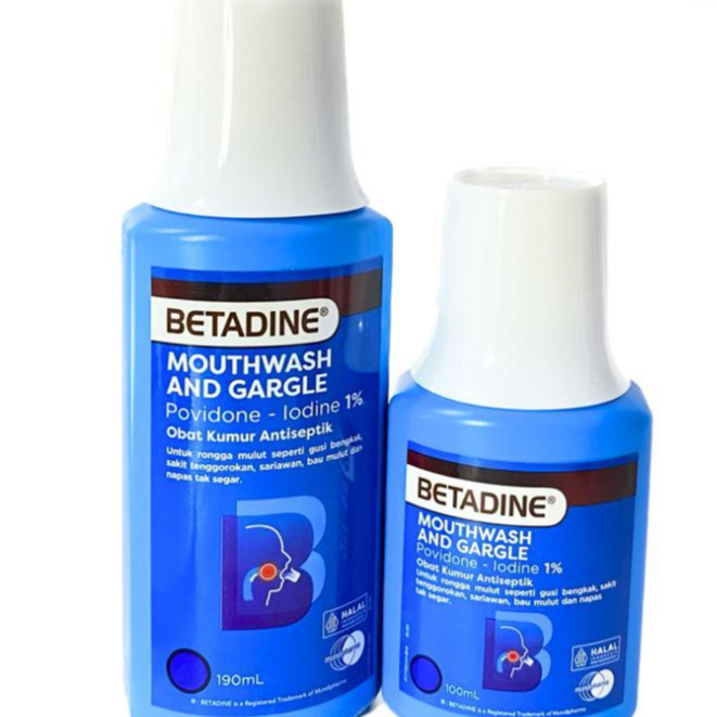 Jual BETADINE MOUTHWASH & GARGLE Obat Kumur Antiseptik 100ml/190ml | Shopee Indonesia