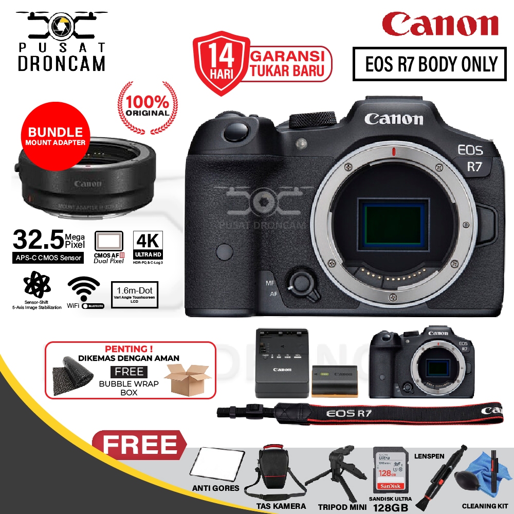 Jual Canon EOS R7 Body Only Mirrorless Camera EOS R 7 BO Distri ...