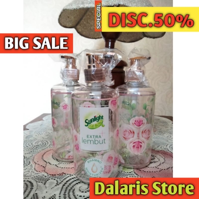 Jual Botol aesthetic sunlight cantik isi ulang extra lembut | Shopee ...