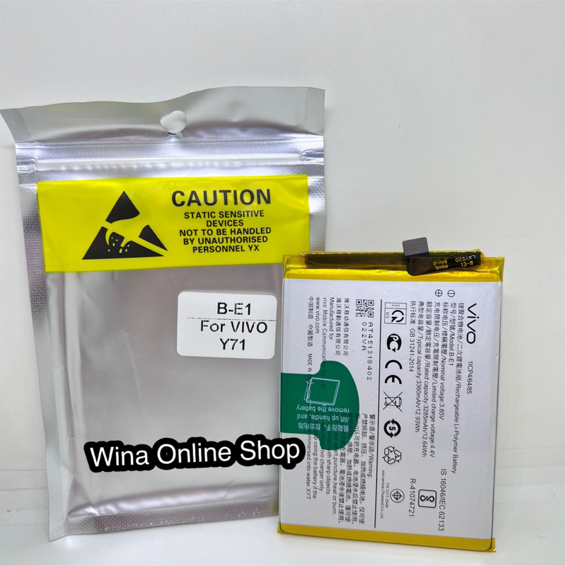 Jual Baterai ViVO y71 ( B-E1 ) ORiginal 100% | Shopee Indonesia