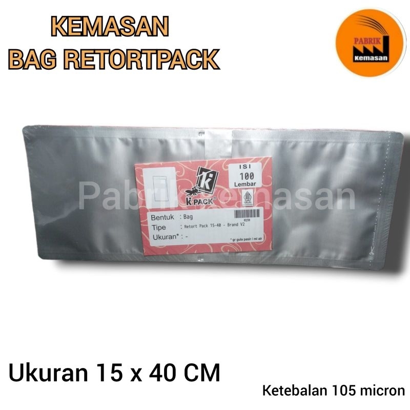 Jual BAG RETORTPACK 15X40 CM PLASTIK KEMASAN RETORT TAHAN PANAS REBUS ...