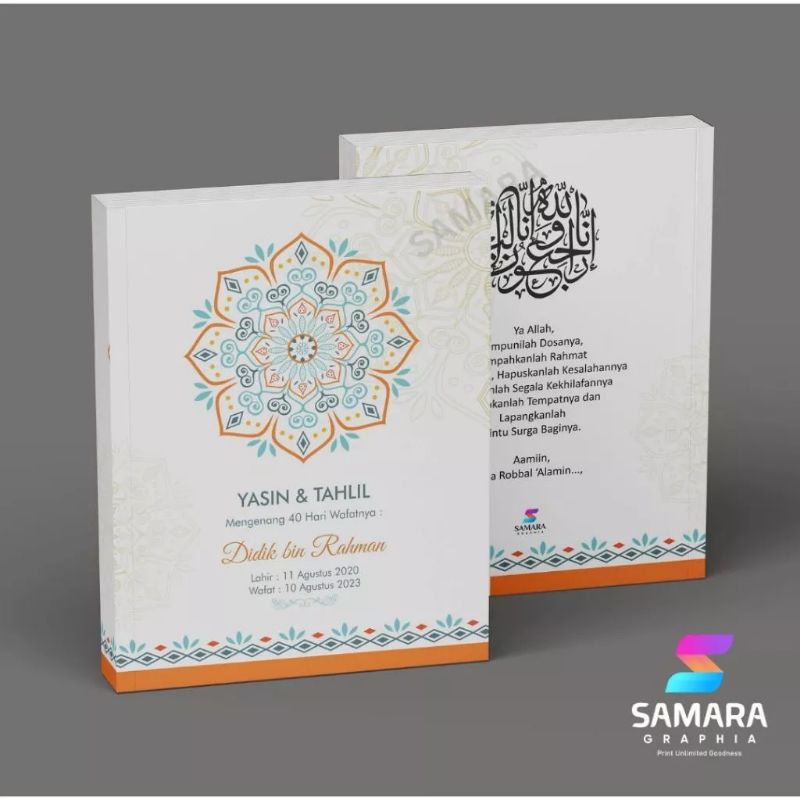 Jual Buku Yasin dan Tahlil Lengkap Foto ALmarhum Kemas Tasbih Kemas ...
