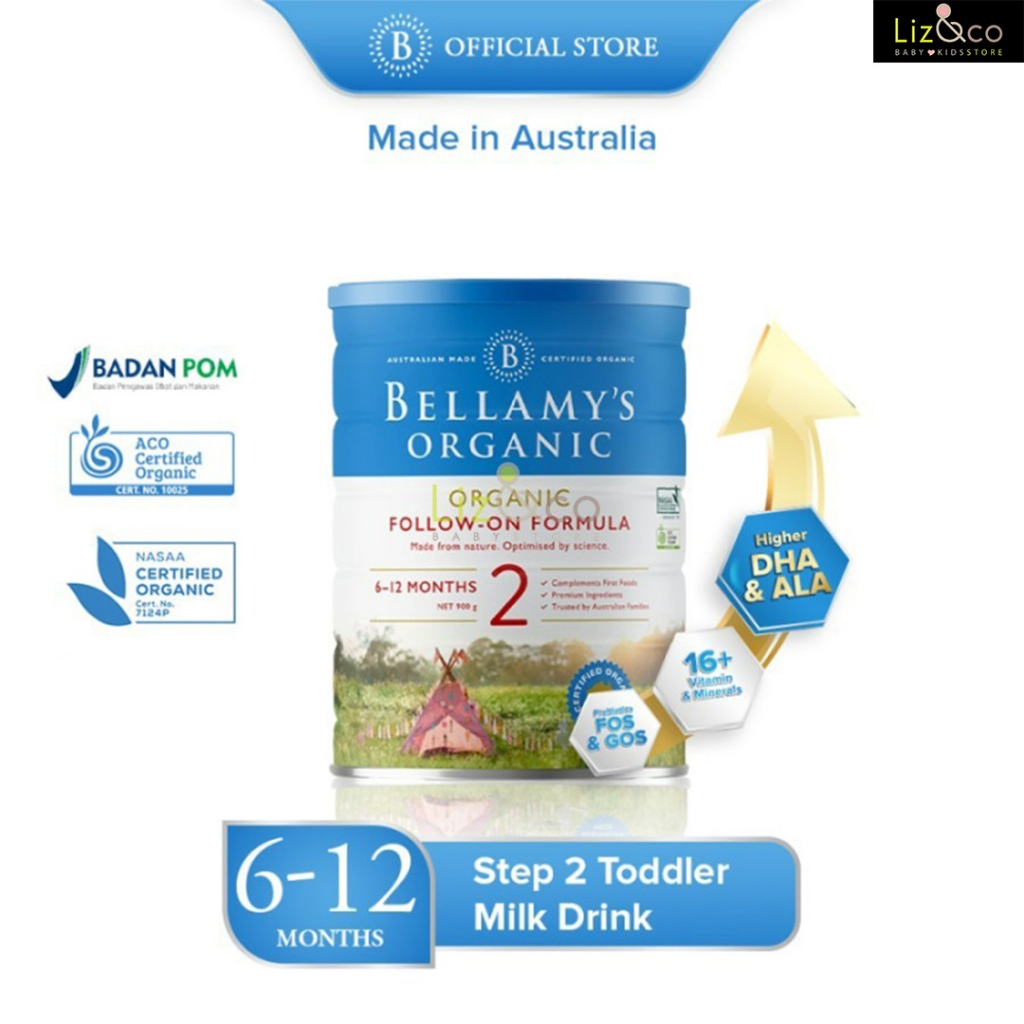 Jual Bellamys Step 2 Susu Formula Organik Usia 6 - 12 Bulan 900 g ...