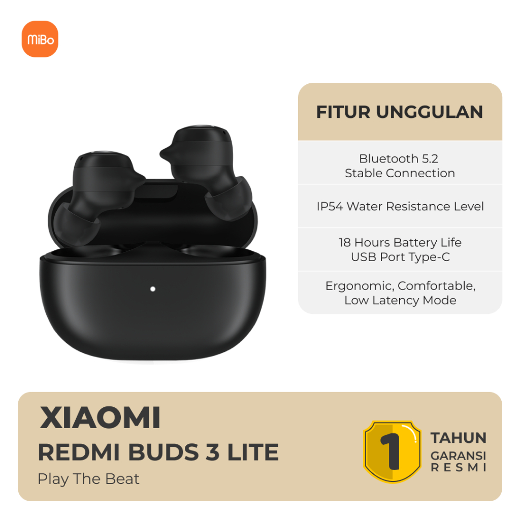 Jual Xiaomi Redmi Buds 3 Lite Earphone Bluetooth 5.2 IP54 Waterproof Headset IP54 Daya tahan ...