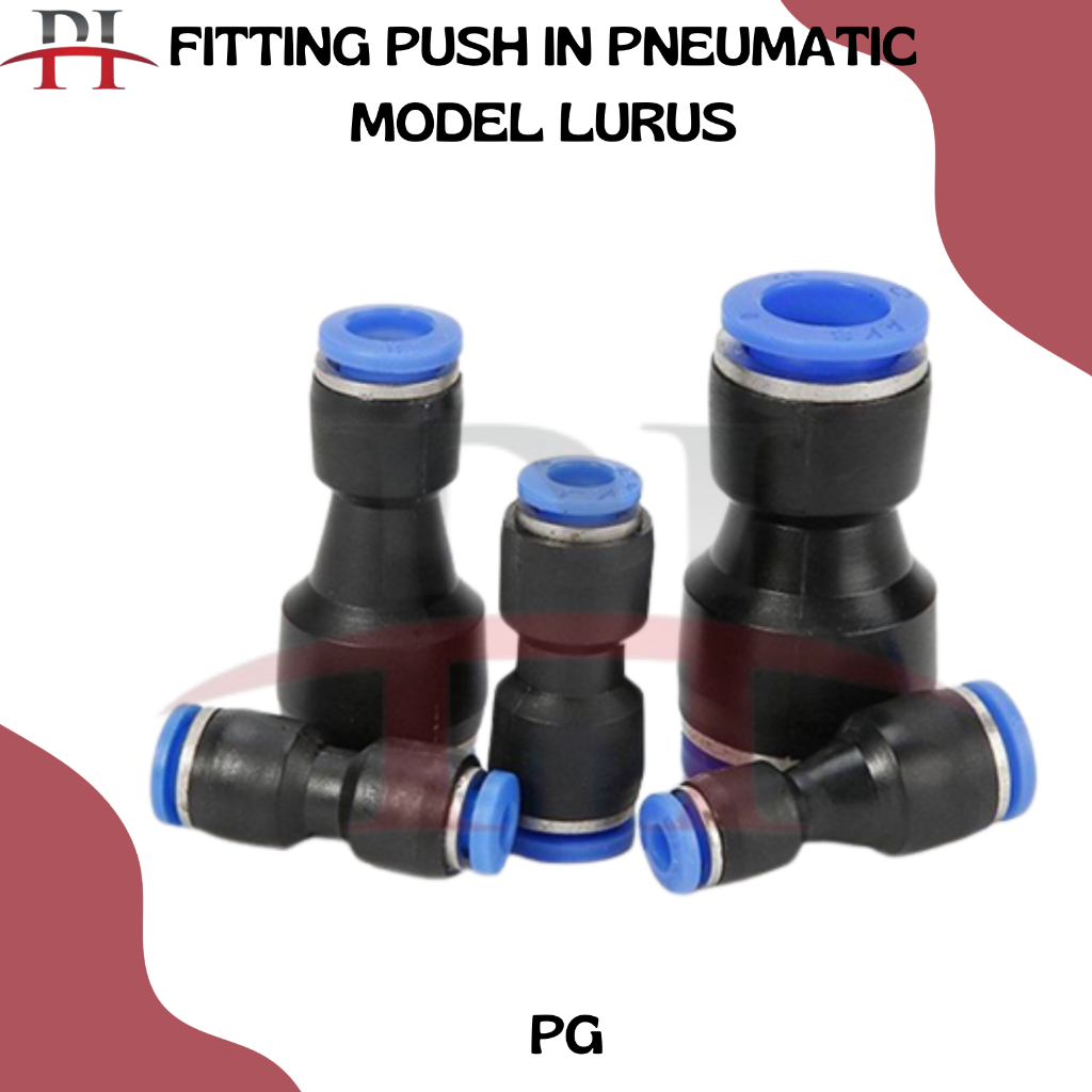 Jual Fitting pneumatic MODEL LURUS PG 12-10 | Shopee Indonesia