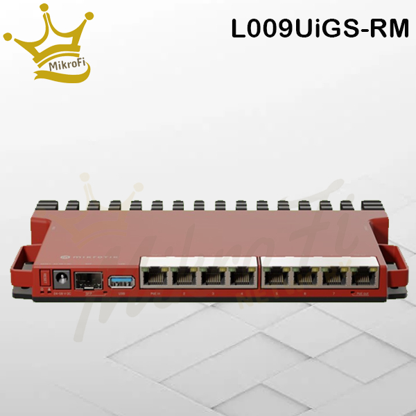 Jual Mikrotik L009UiGS-RM | Router 1 sfp 2.5G 8 port Gigabit support ...
