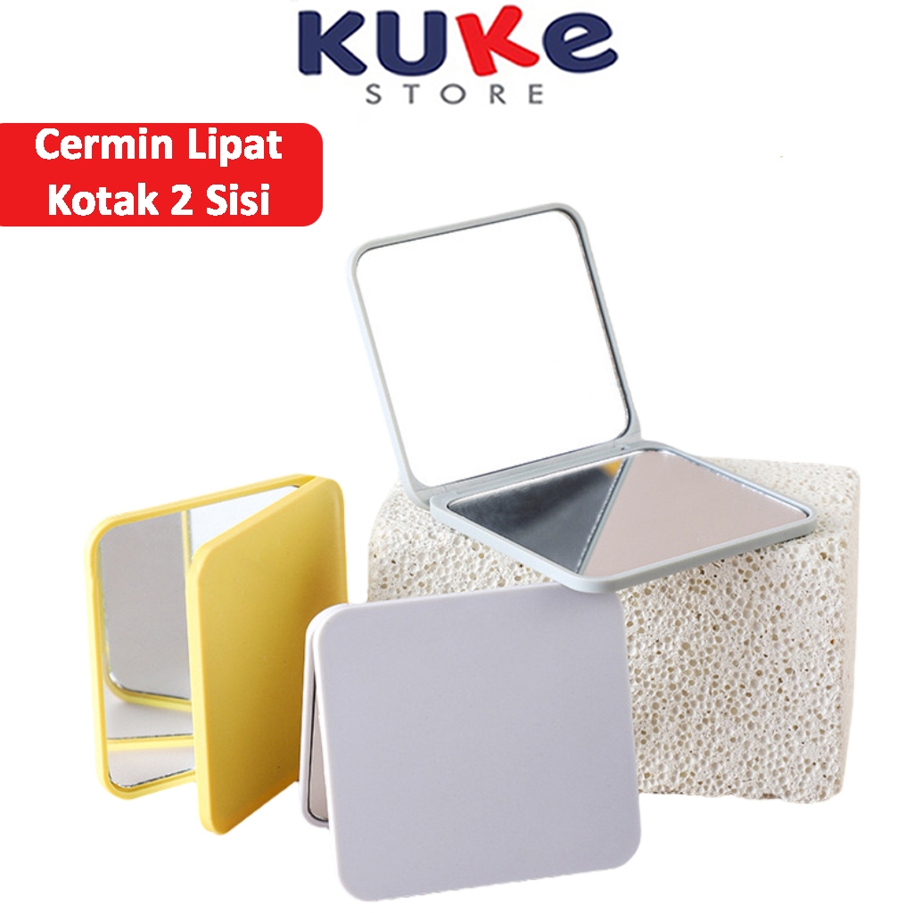 Jual KUKE CERMIN LIPAT PORTABLE 2 SISI MINI TRAVELLING / KACA CERMIN ...