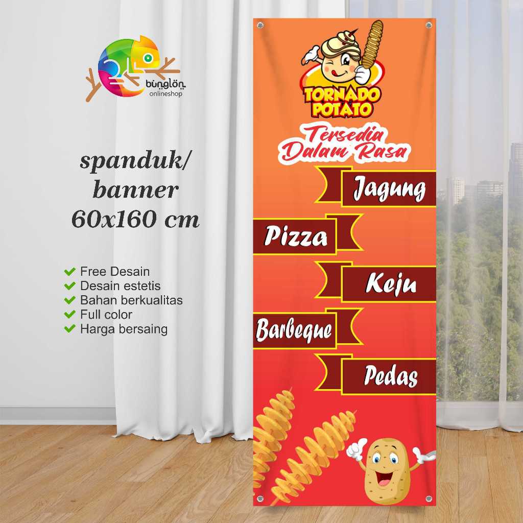 Jual Spanduk Banner 60x160 Kentang Tornado | Shopee Indonesia