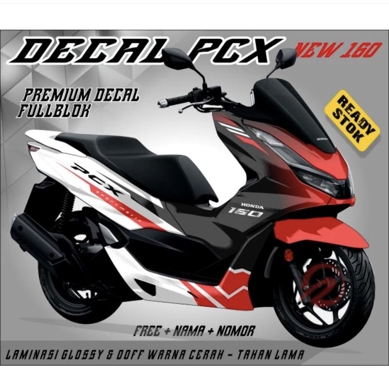 Jual Decal stiker variasi motor honda pcx150/160 striping fullbody ...