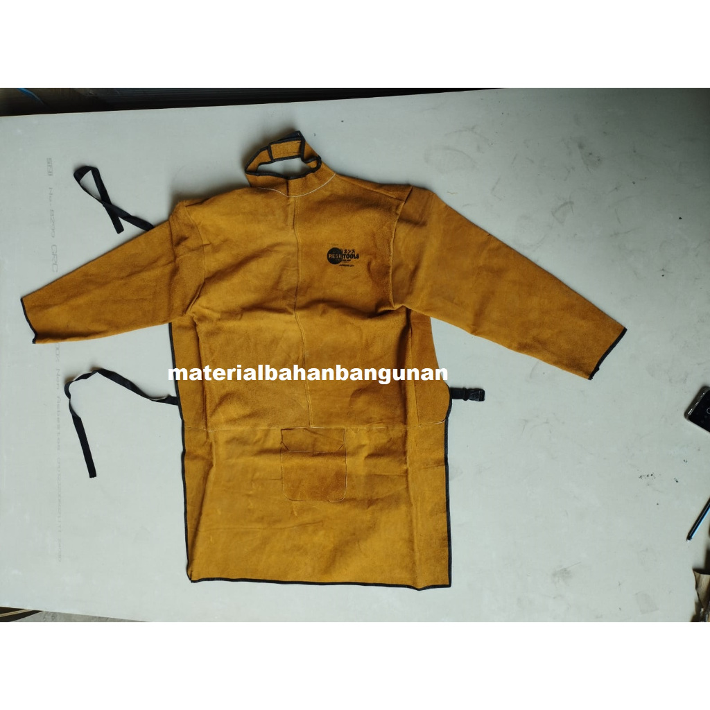 Jual Celemek Las Apron Panjang 98 cm Pakaian Tukang Las Tahan Percikan ...