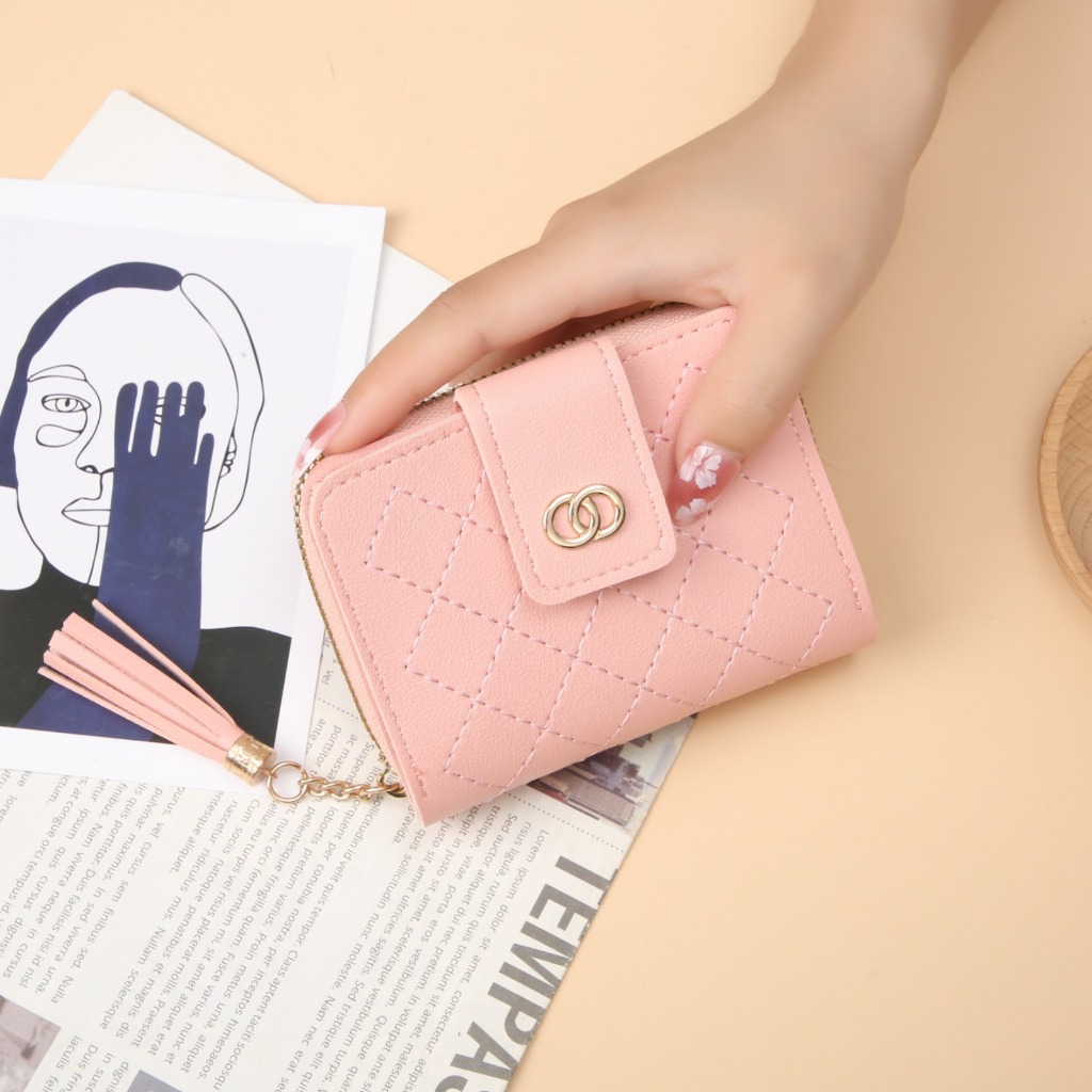 Jual ( 27AN.ID ) Dompet Lipat Wanita 616 Baru Dompet Kulit Wanita Kecil ...