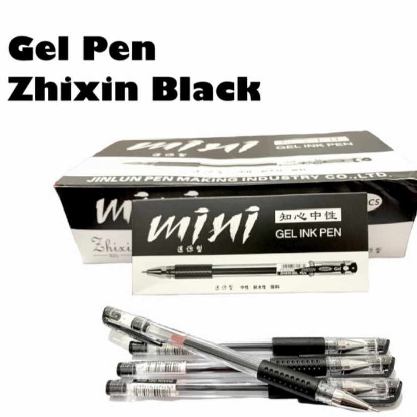 Jual Ballpoint / Pulpen Mini Gel Zhixin Hitam 0.5mm | Shopee Indonesia