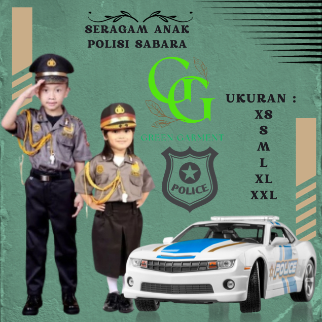Jual baju polisi kecil sabhara pocil polantas seragam profesi anak ...