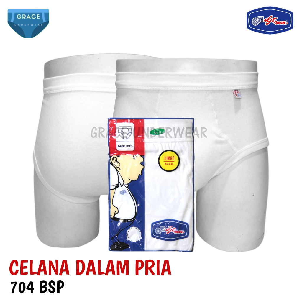 Jual Celana dalam Pria Big Size Gtman 704 BP Jumbo Putih ISI-1 PCS | Shopee Indonesia
