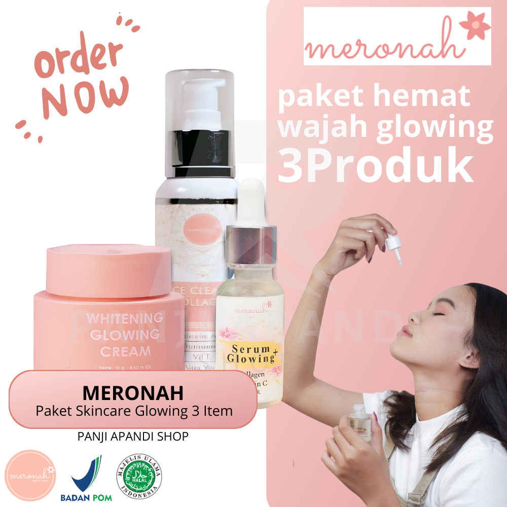 Jual PAKET SKINCARE MERONAH GLOWING HEMAT | Shopee Indonesia
