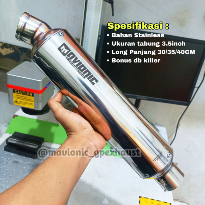 Jual Silincer knalpot racing inlet 50mm original mavionic pdj series 2 ...