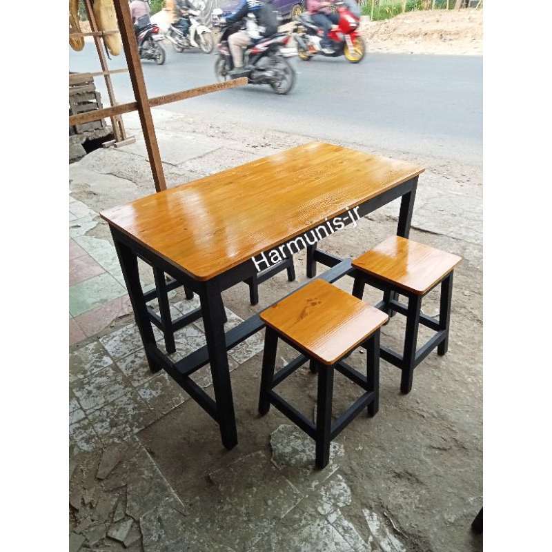 Jual Set Meja makan 4kursi. meja Caffe meja resto meja makan minimalis kayu jati Belanda ...