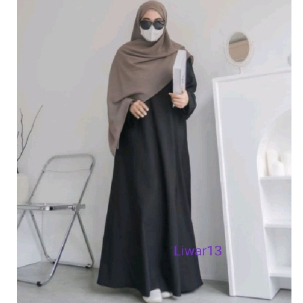 Jual baju Gamis Abaya turki syari polos hitam dress terbaru jumbo ...