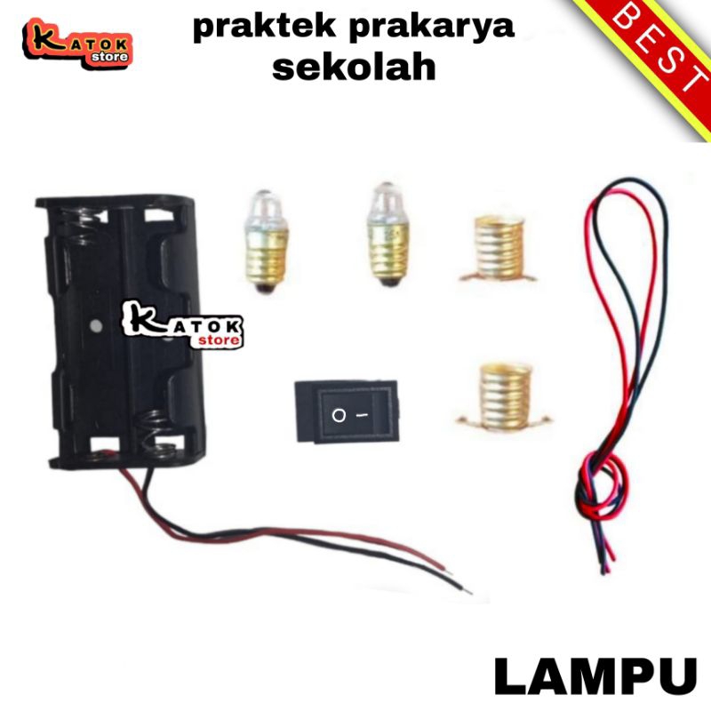 Jual Paket Rangkaian listrik Lampu Seri Paralel Praktek Sekolah SD ...