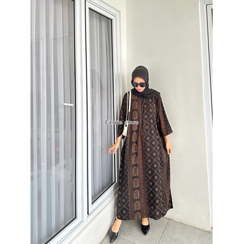 Jual DASTER GAMIS RAYON PREMIUM MOTIF TERBARU TANGAN 3/4 | Shopee Indonesia