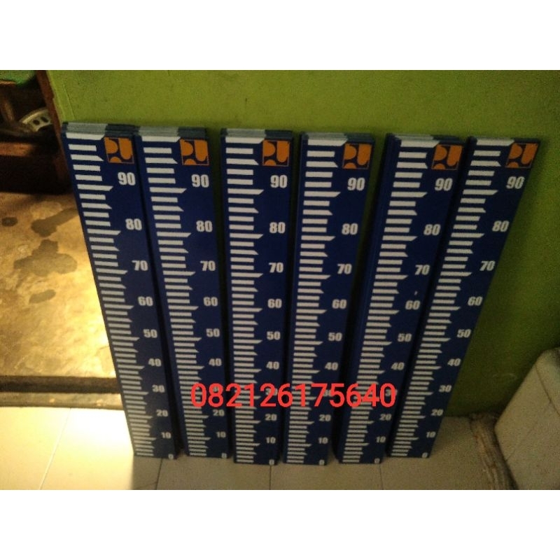 Jual peil scale alat ukur pwrmukaan air ( tinggi 1meter ) | Shopee ...