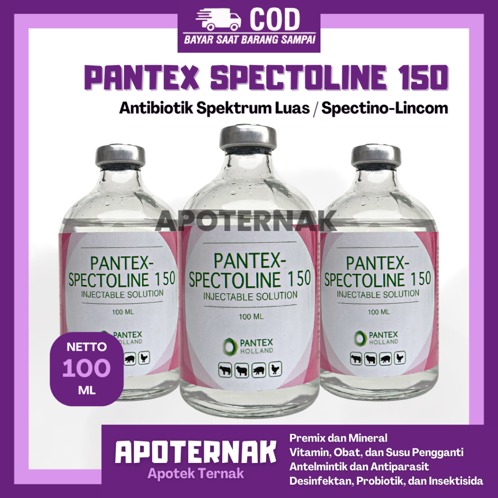 Jual PANTEX SPECTOLIN 100 ml | Injeksi Pantex Spectolin Spektolin ...