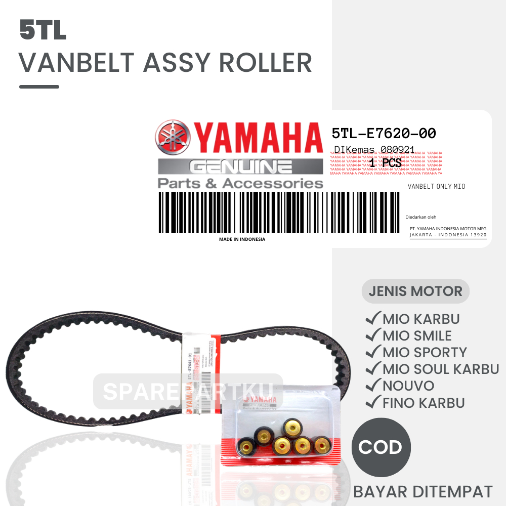 Jual (MURAH) PAKET V BELT YAMAHA MIO SMILE + ROLLER SET MIO SPORTY / ROLER MIO SOUL KARBU SMILE ...