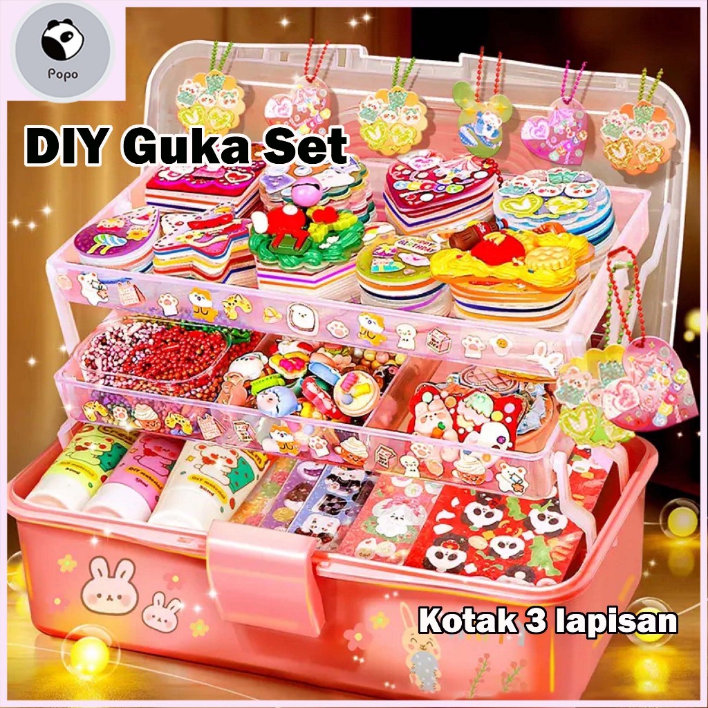 Jual 713pcs DIY Guka Set Gantungan Kunci Akrilik DIY Keychain Set ...