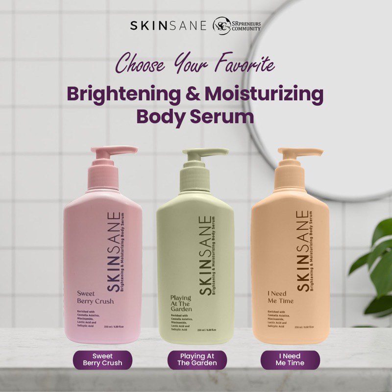 Jual Brightening dan moisturizing body serum skinsane | Shopee Indonesia