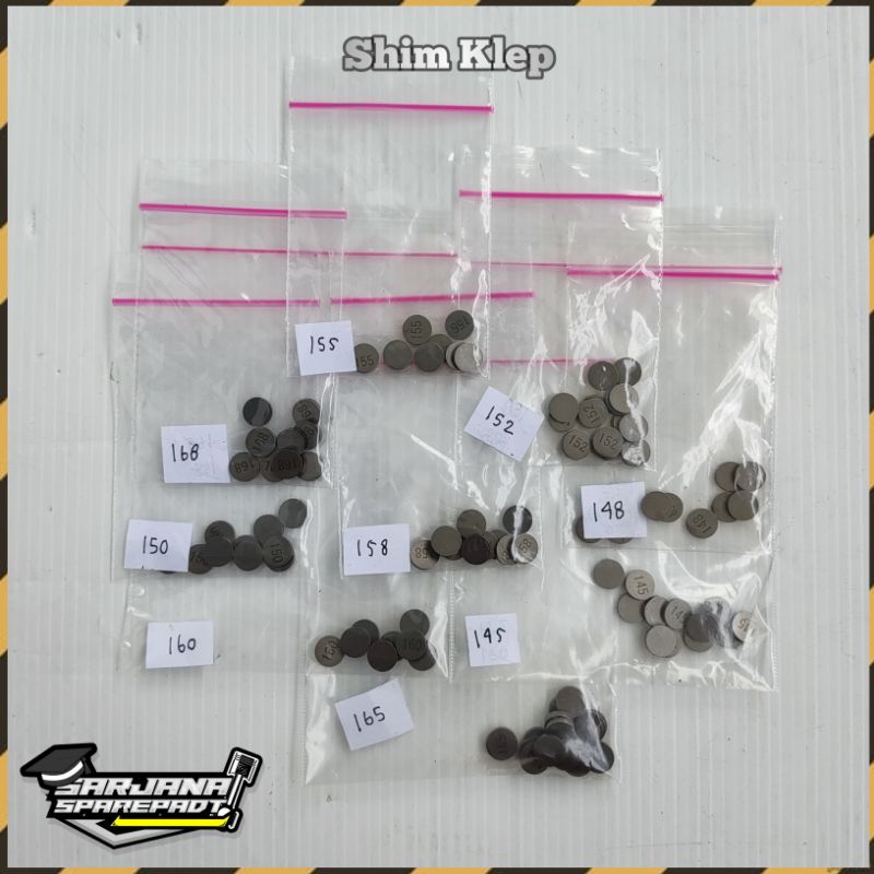Jual Shim Sim Sims Klep Motor GSX Satria FU 150 CB150R Sonic GTR Ninja ...