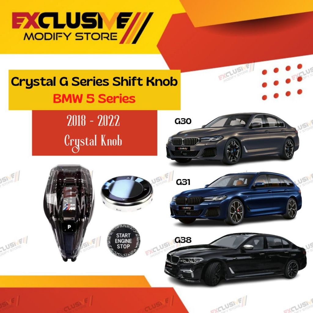 Jual VSTAR CRYSTAL GEAR SHIFT KNOB (RHD) FOR BMW G30 / G3 / G38 2018 ...